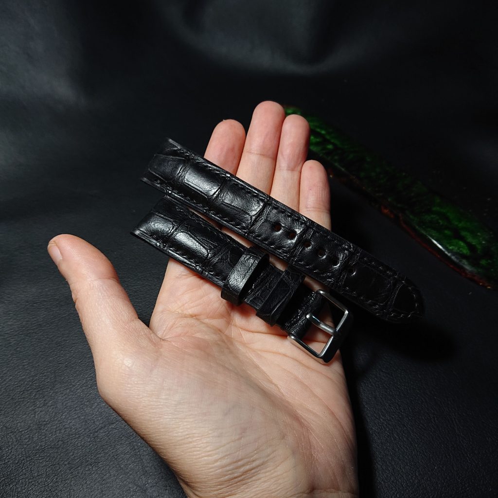 Black AMTAN Crocodile leather strap | 7Strap