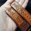 Personalized Carved Letters Leather Watch Strap | 7Strap