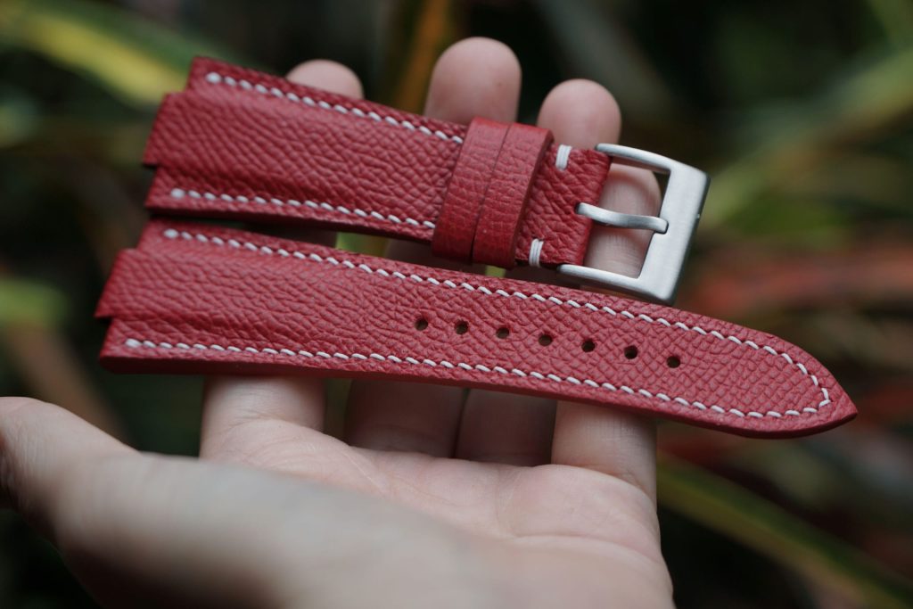 Deep Red Epsom Leather Watch Strap For Tissot PRX Watch | 7Strap